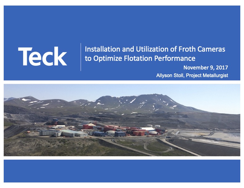 Installation and Utilization of Froth Cameras to Optimize Flotation ...